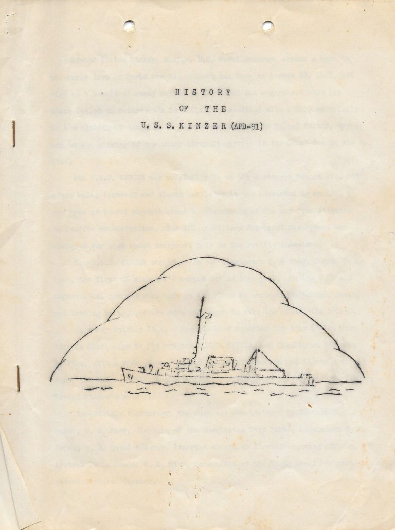 History of the U.S.S. Kinzer | Legacy Keepers